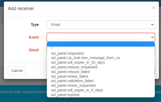 Setting up SSL Email notifications – Openprovider